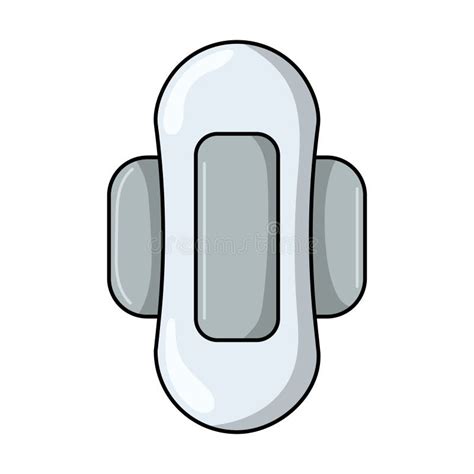 Sanitary Pad Vector Illustration Menstruatuon Sanitary Napkin Flat