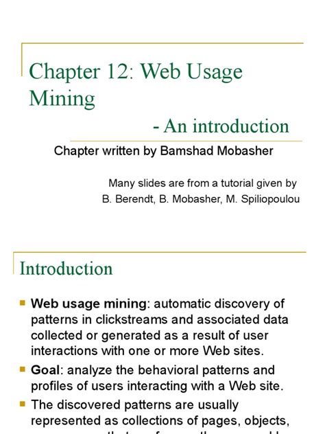 Chapter 12 Web Usage Mining An Introduction Pdf World Wide Web Orthography