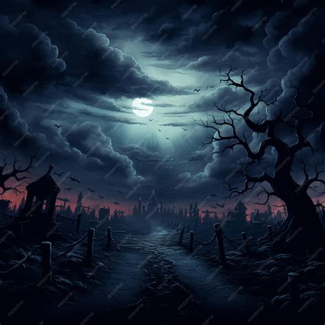 Premium Ai Image Spooky Sky Background