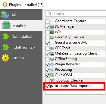 Qgis Plugin Installation Ur Scape Wiki