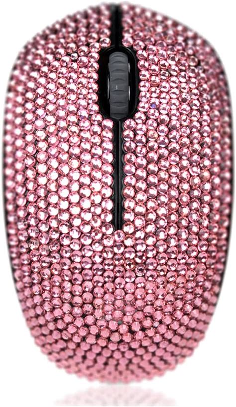 Bling Wireless Mouse For Girls Pink Rhinestone Coverd