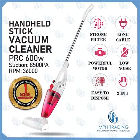 Prc 600w 2in1 Handheld Stick Portable Dry Vacuum Cleaner Clean Floor Tile Wall Ceiling Bed Sheet