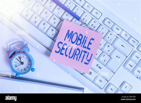 Handwriting Text Mobile Security Conceptual Photo Protection Of Mobile