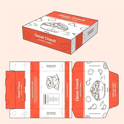 Food Box Template Bold Upmarket Fast Food Restaurant Packaging