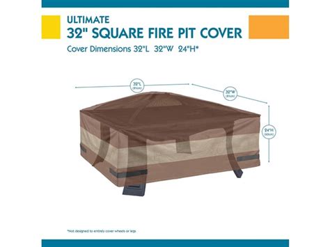 duck covers ultimate square fire pit cover