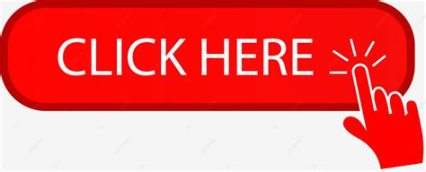 Click Here Red Button Icon Symbol Background Vector Click Here Red