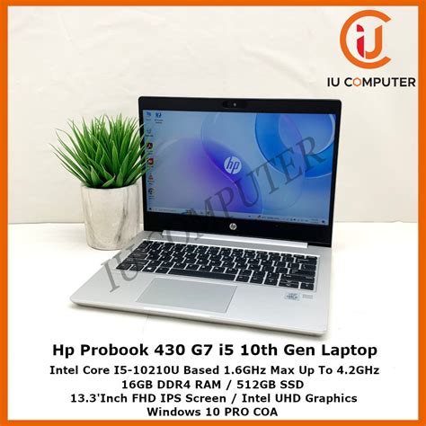 HP PROBOOK G INTEL CORE I U GB RAM GB SSD USED LAPTOP REFURBISHED NOTEBOOK