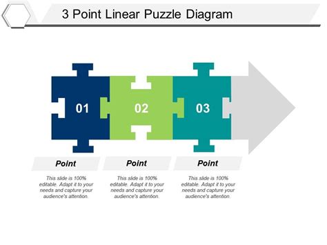 Point Linear Puzzle Diagram PowerPoint Slide Template Presentation Templates PPT Layout