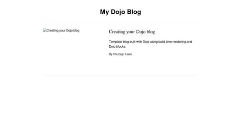 Dojo Blog Template Codesandbox Dojo Blog Template Codesandbox
