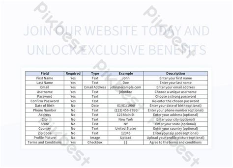 Unlock Exclusive Benefits By Joining Our Website Today Excel Template Free Download Pikbest