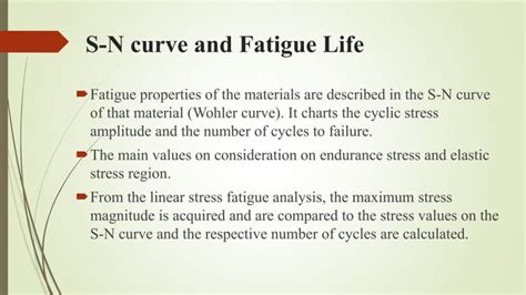 Predicting Fatigue Using Linear Finite Element Analysis Pptx Physics Science