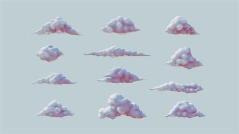 Clouds Pack 12 In 1 Buy Royalty Free 3d Model By Nima H3ydari96 [5aeb8c3] Sketchfab Store