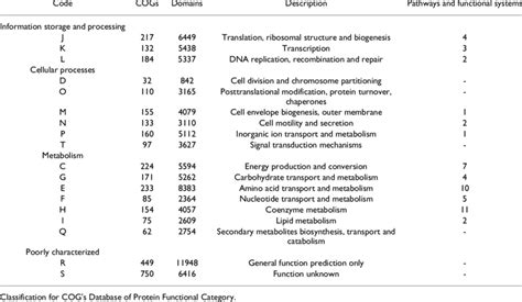 Cog Functional Categories Download Table