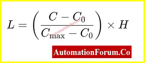 Capacitance To Level Conversion Calculator For Level Transmitters 3 Instrumentation And