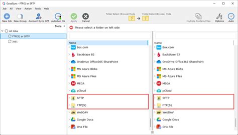 Ftp Ftps And Sftp Backupsync Goodsync