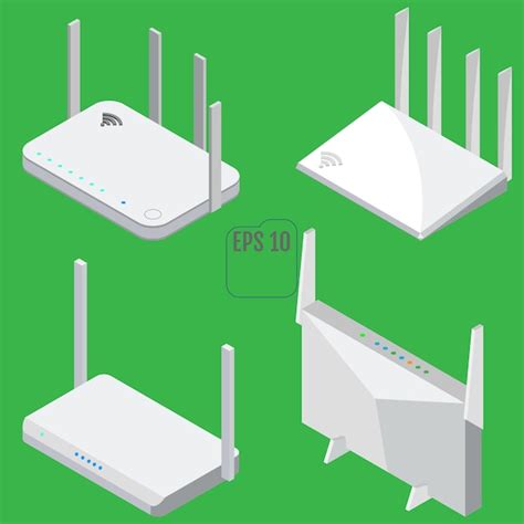 Premium Vector Router Isometric Icons Set Set Of Wifi Router Icons For Web Design Isolated