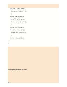 Printing Pattern In JAVA AP CSA Introduction High Babe TpT