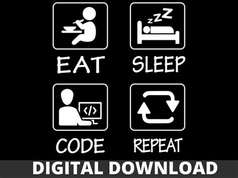 design svg png eps eat sleep code repeat programmer printing etsy