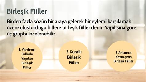 Birleşik Fiiller By Seda Yalçın On Prezi