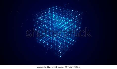 Technology Blockchain Concept Visualization Dynamic Flow Stock Illustration 2234710045