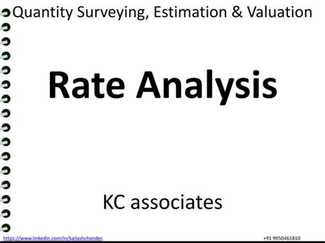 Rate Analysis Pptx