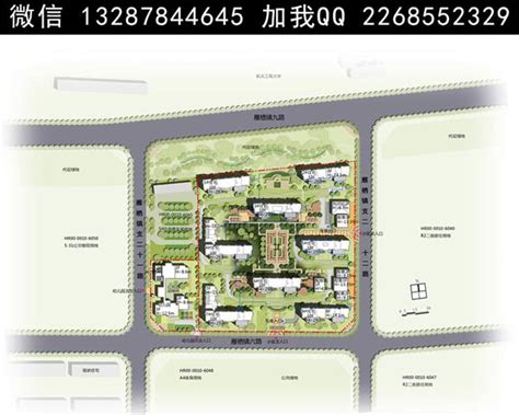 居民小区彩色平面图规划设计案例 3789146 领贤网