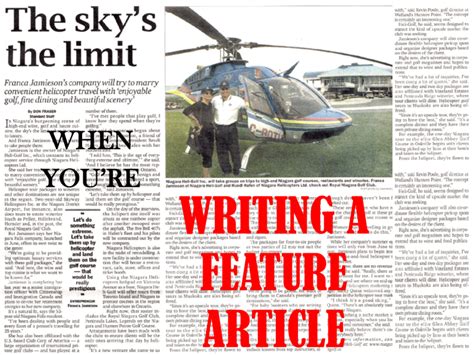 Writing Feature Articles Structure Tips