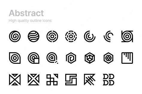 Premium Vector Abstract Vector Icons Figures Shapes
