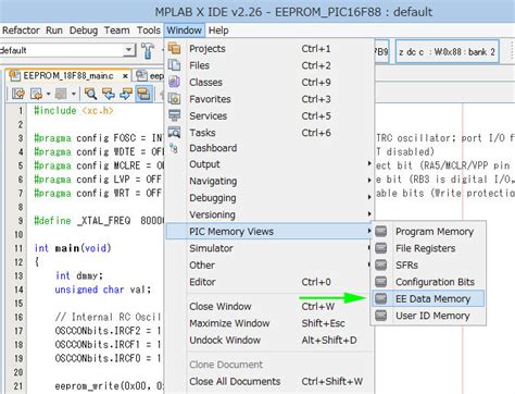 Pic16 Xc8 Eeprom Mplab X Ide Xc16xc8 コンパイラの使い方