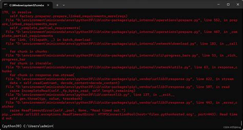 read timed out （python 安装第三方库超时） jupyterlab插件安装 read timed out csdn博客