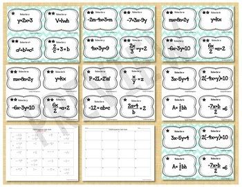 Literal Equations Solving For A Variable Task Cards By AlgebraLove