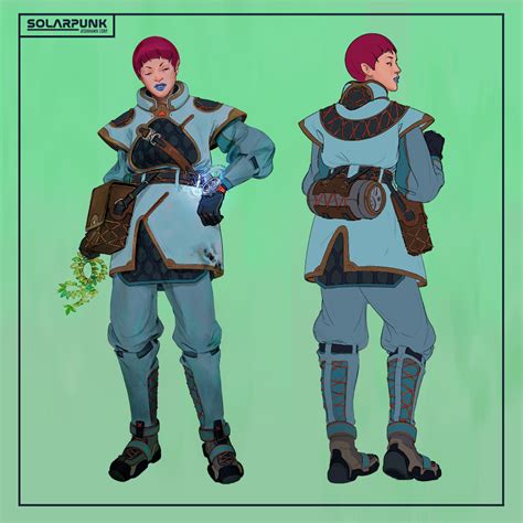 Solarpunk Biologist Dominik Gümbel Character Design Punk Character