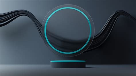 진한 파란색 받침대 또는 연단 모형 디스플레이가있는 어두운 지오메트리 배경 제품 쇼케이스를위한 빈 플랫폼 스탠드 3d 렌더링 0명에 대한 스톡 사진 및 기타 이미지 Istock