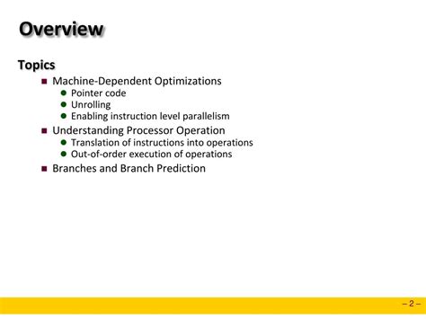 Ppt Program Optimization Machine D Ependent Ceng Introduction