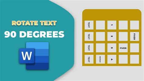 How To Rotate Text 90 Degrees In Word Table Youtube