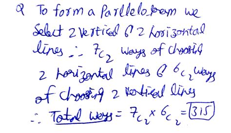 How Many Parallelograms Will Be Formed 7 Parallel Horizontal Lines Intersect 6 Parallel Vertical