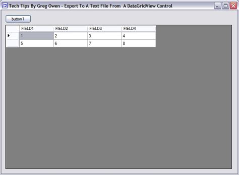 Export To A Text File From A Datagridview Control Tech And Programming Tips
