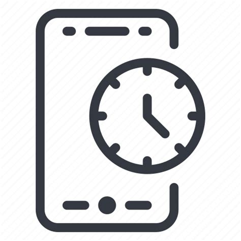 Mobile Phone Smartphone Device App Time Clock Icon Download On Iconfinder