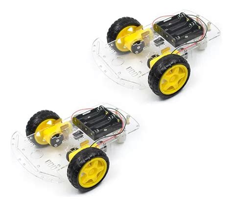 2 Piezas Chasis De Carro Kit Robot Arduino 2wd 2 Llantas Mercadolibre