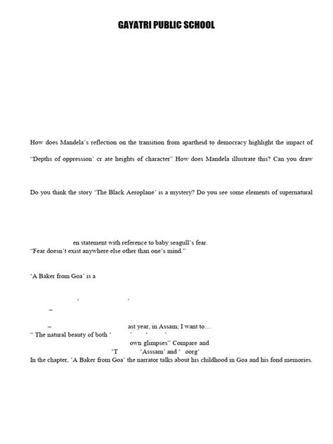 Important Board Questions 1 Pdf Poetry