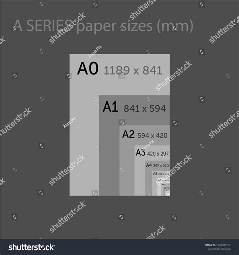 Paper Sizes Format Comparison Series Range Stock Vector Royalty Free 1348281707 Shutterstock