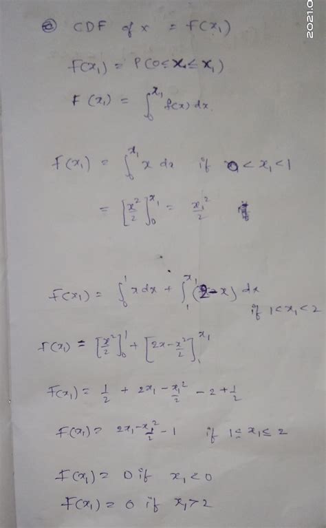 Solved Random Variables 5 A Random Variable X Represents The Time