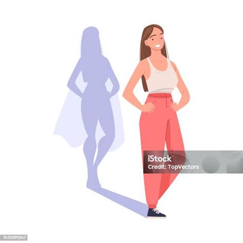 그림자 여성 슈퍼 히어로 캐릭터 서 있고 웃는 벡터 일러스트 레이 션 구별하기 힘든에 대한 스톡 벡터 아트 및 기타 이미지 구별하기 힘든 권위 근육질 체격 Istock