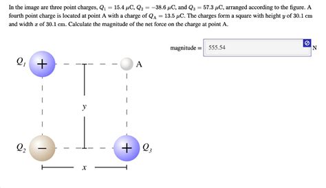 In The Image Are Three Point Charges Q1 154 Pc Q2 386 Pc And Q3 573 Uc