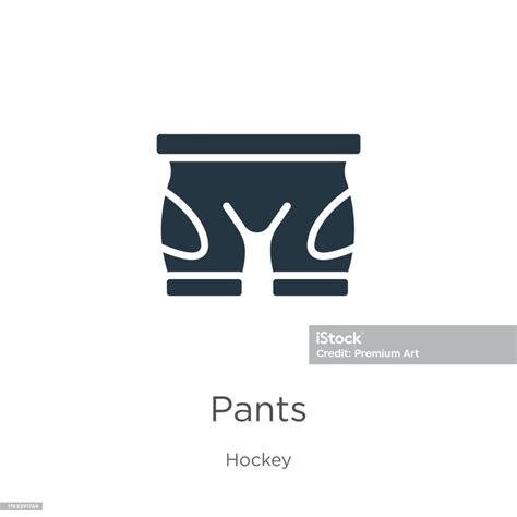 바지 아이콘 벡터입니다 흰색 배경에 고립 된 하키 컬렉션의 트렌디 한 플랫 팬츠 아이콘 벡터 일러스트는 웹 및 모바일 그래픽 디자인 로고 Eps10에 사용할 수 있습니다 0