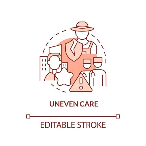 uneven care terracotta concept icon lack of access to primary care