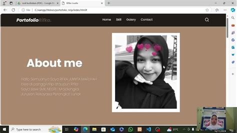 Website Portofolio Menggunakan Htmlcss Dan Javascript Youtube