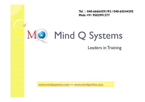 Data Base Testing Course Content Ppt