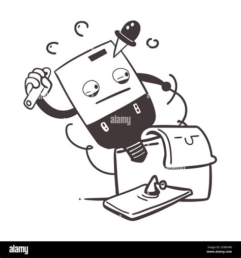 A Cute Cartoon Illustration Of A Usb Stick With Legs And Arms Holding