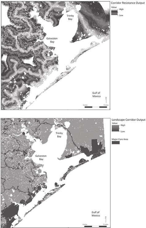 Linkage Mapper Outputs Showing The High To Low Resistance Areas When Download Scientific